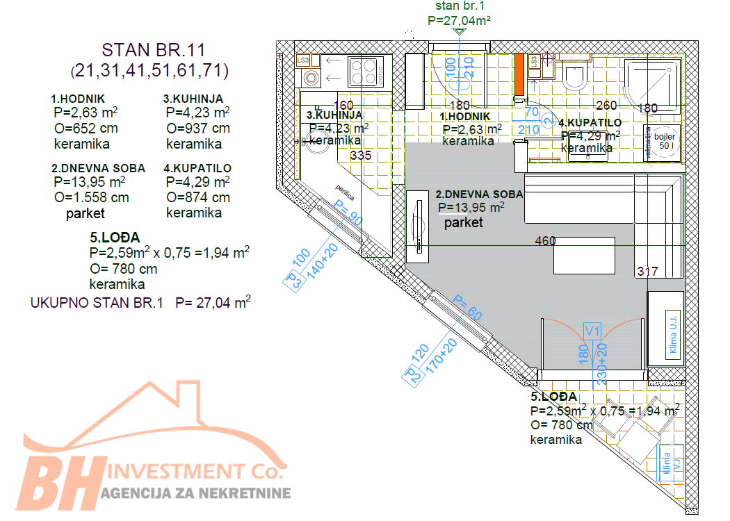 Jednosoban stan 27 m2, S.O. "Elegance", Mosnik, Tuzla - BH INVESTMENT